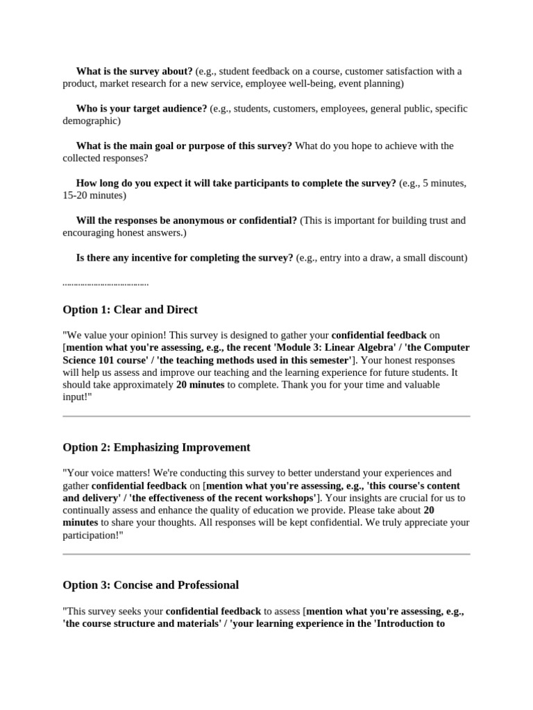 Survey Description | PDF