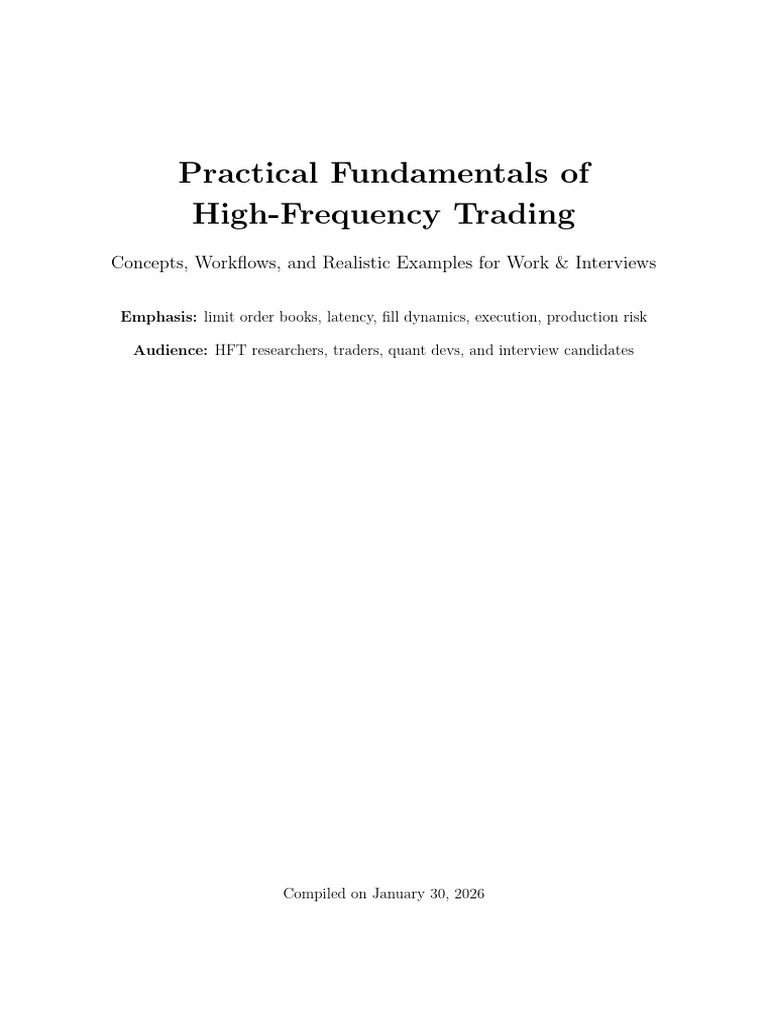 Quant Trading | PDF | High Frequency Trading | Volatility (Finance)