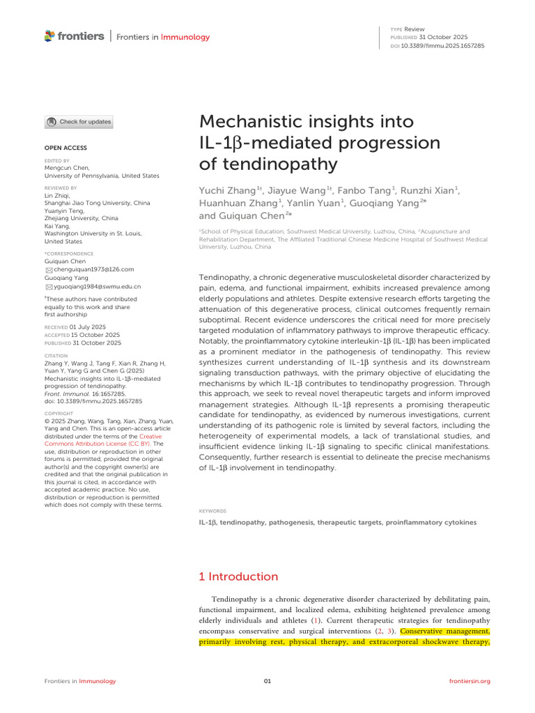 Mechanistic Insights Into IL-1b-Mediated Progressi | PDF | Biochemical ...