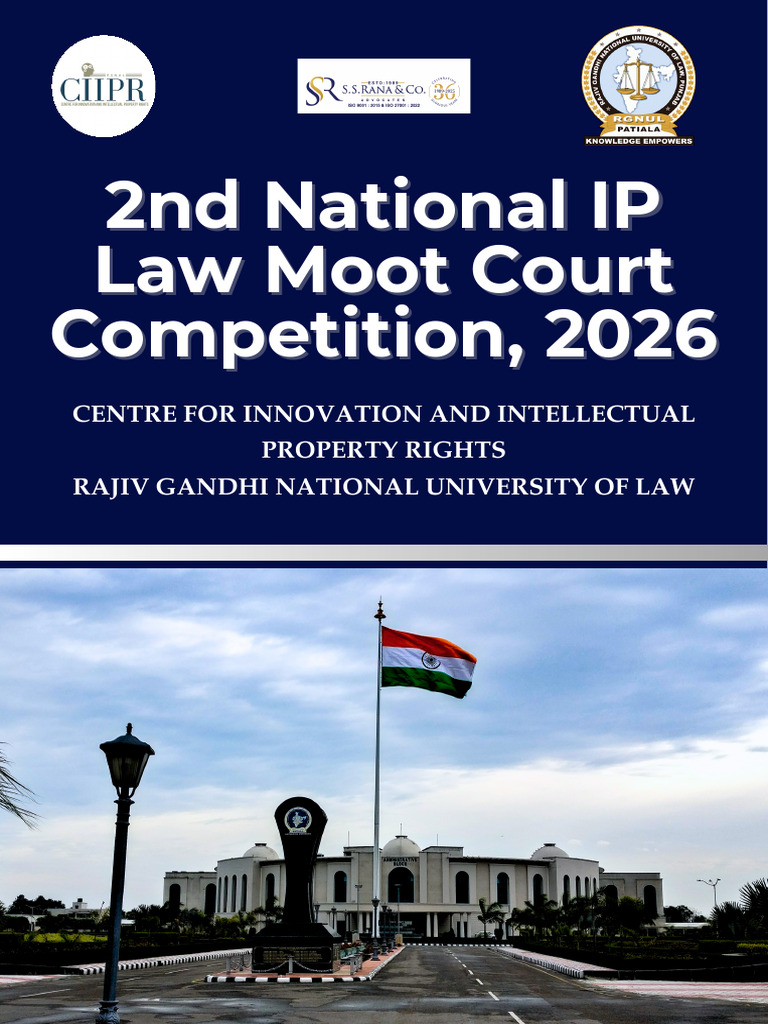 2nd National IP Law Moot RGNUL Brochure | PDF | Intellectual Property