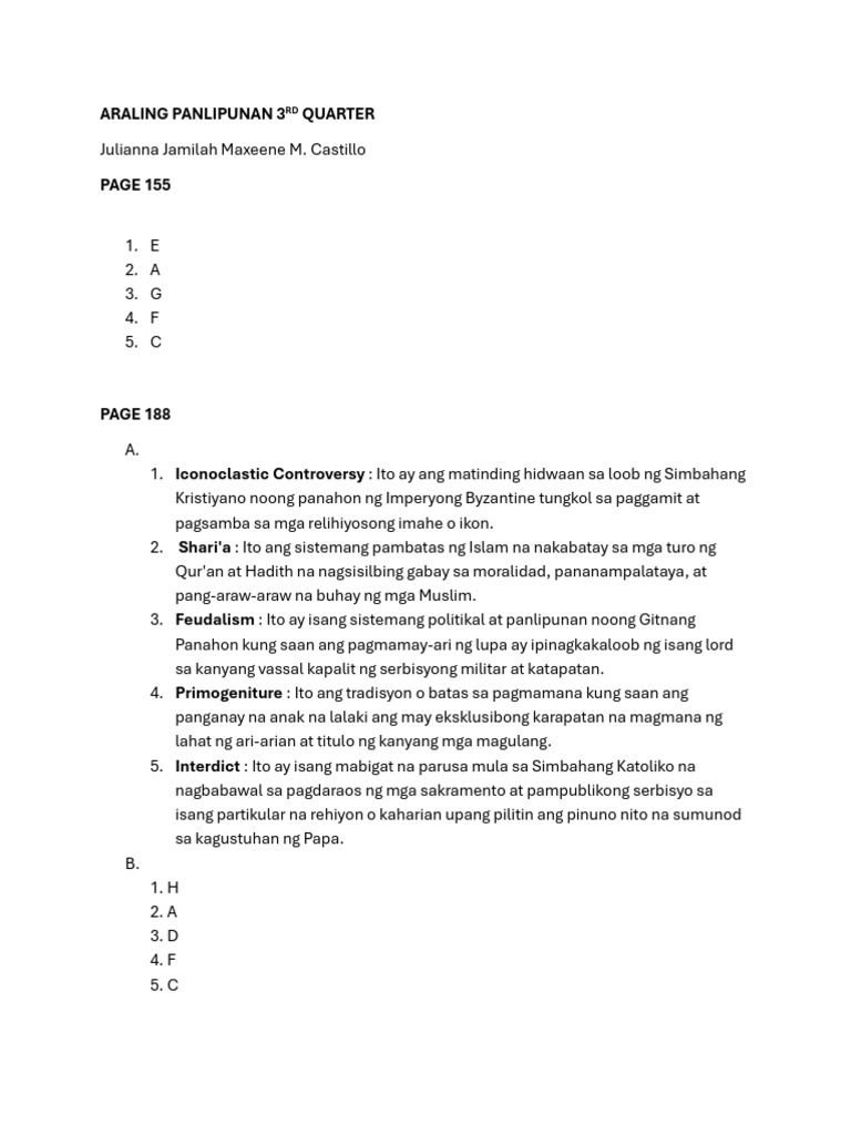 AP 3rd Quarter | PDF