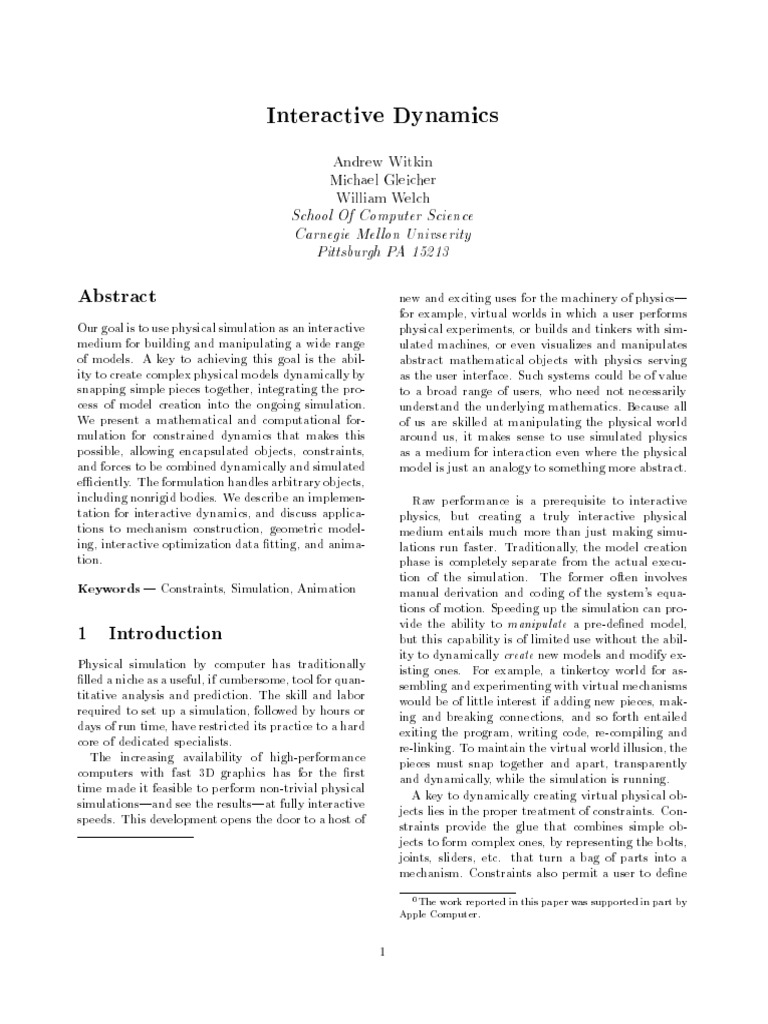 Interactive Dynamics | PDF | Matrix (Mathematics) | Force