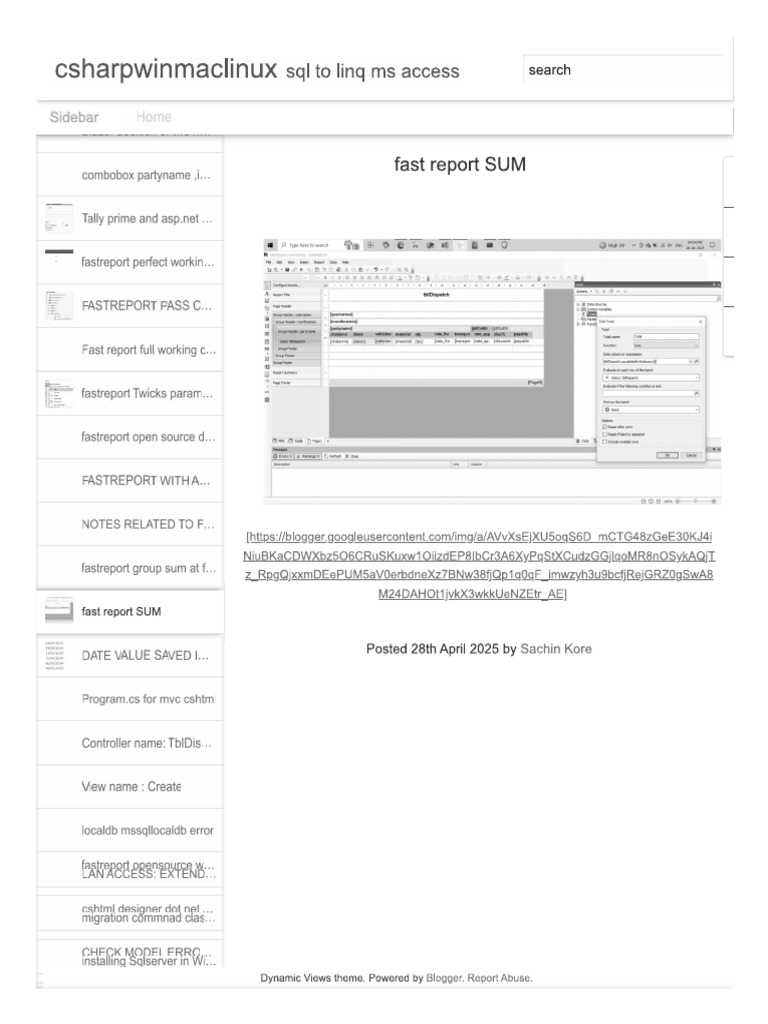 Fast Report Sum | PDF