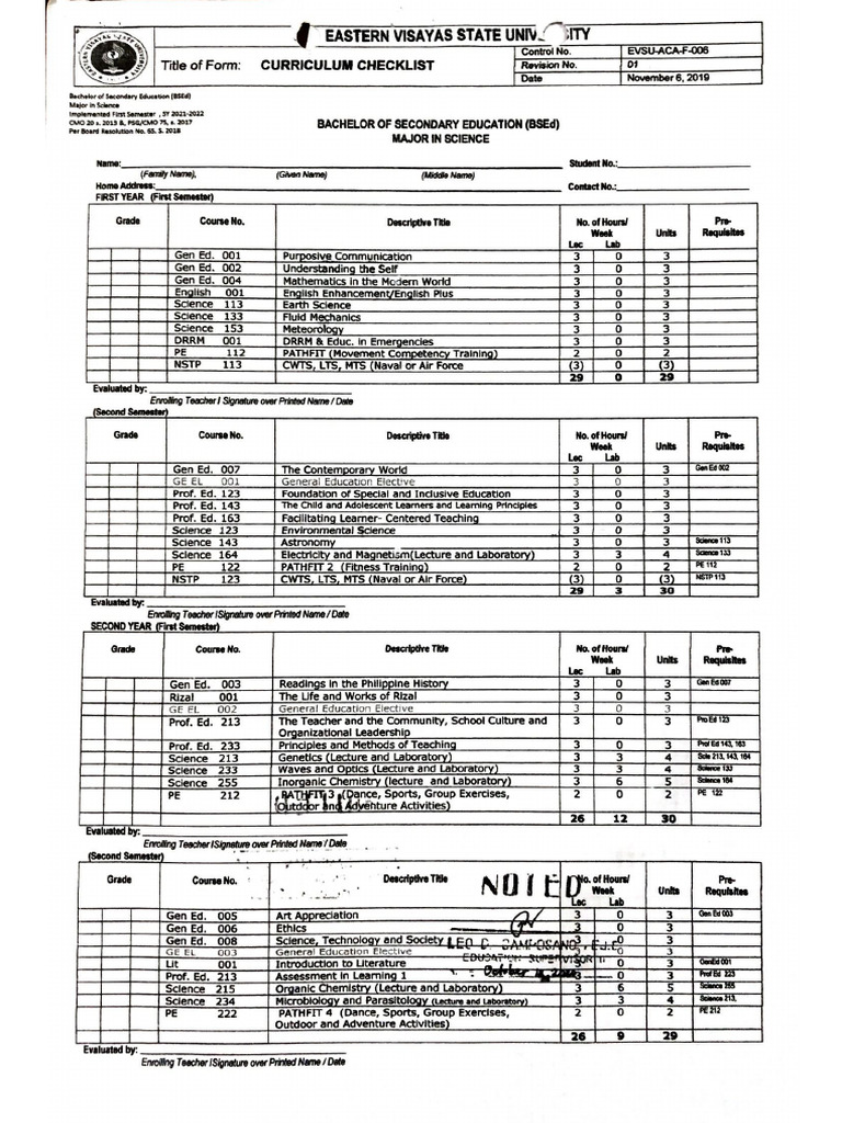 A4 Size Bsed Science Prospectus | PDF
