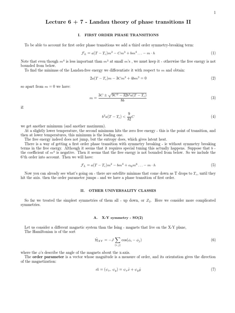Notes 6 | PDF | Phase Transition | Group (Mathematics)
