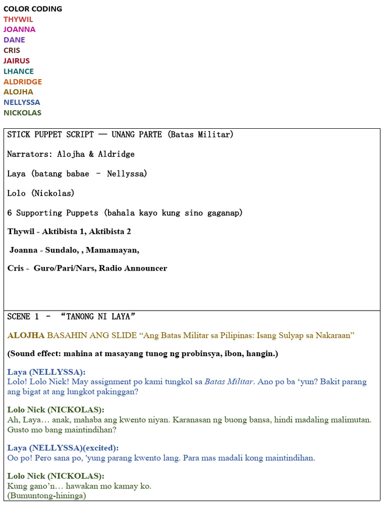 Script Puppet Show | PDF
