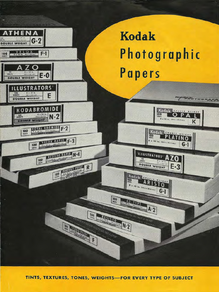 Kodak Photographic Papers | PDF | Imaging | Crafts