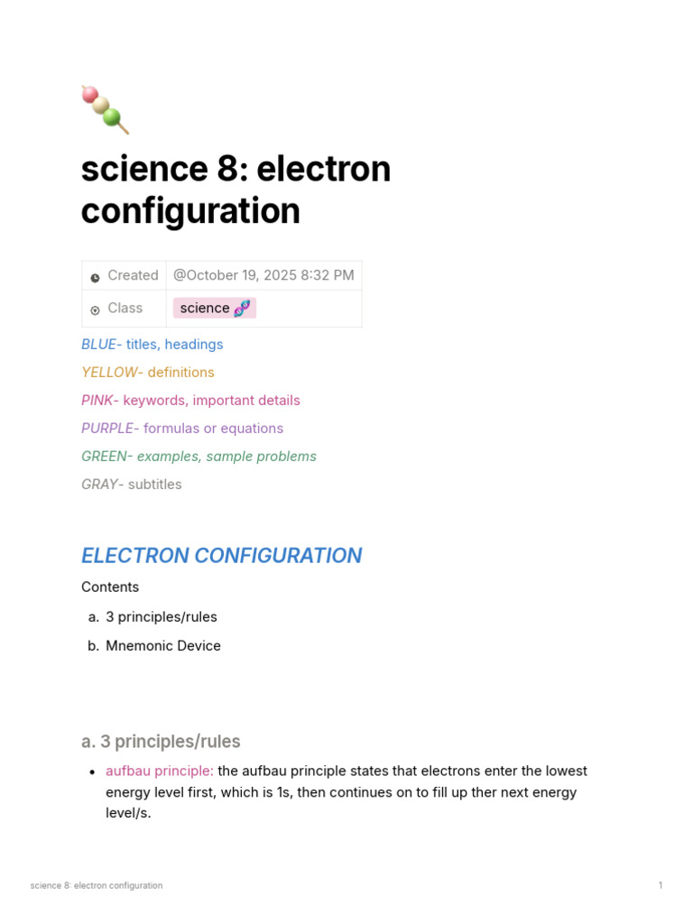 Science 8 Electron Configuration | PDF