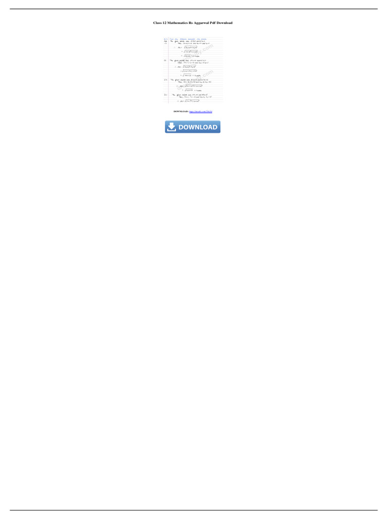 767674355 Class 12 Mathematics Rs Aggarwal PDF Download | PDF