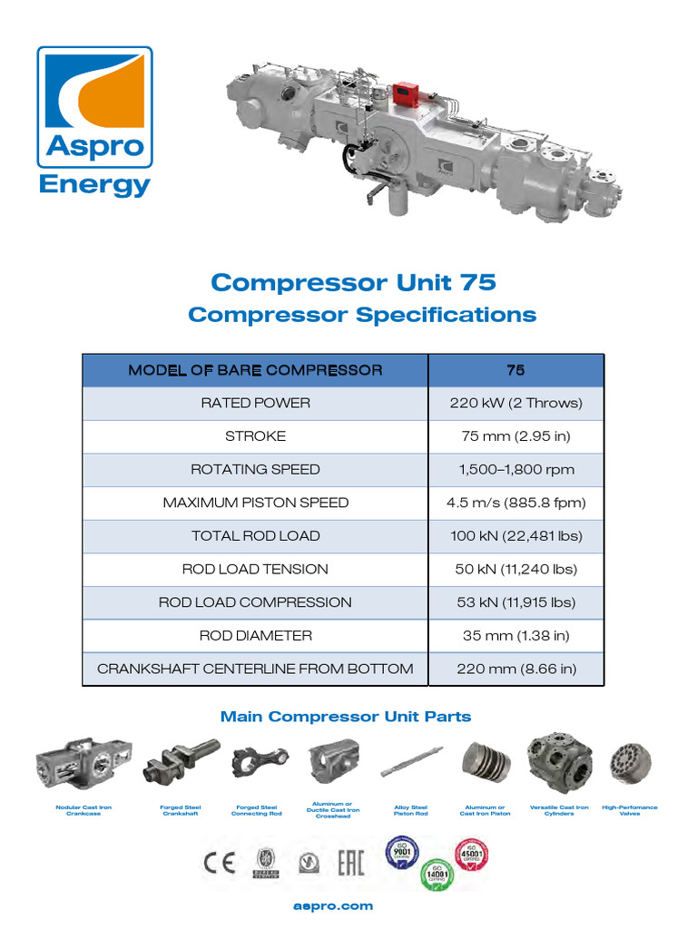 Compressor Unit 75 | PDF