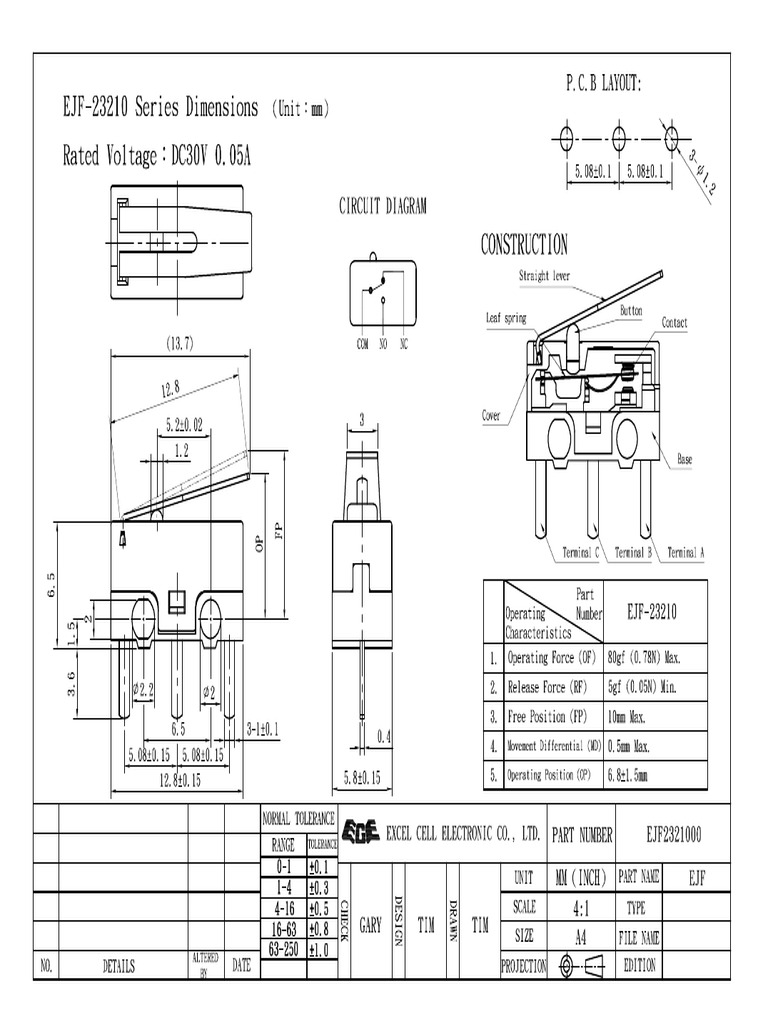 Tactile Switch | PDF