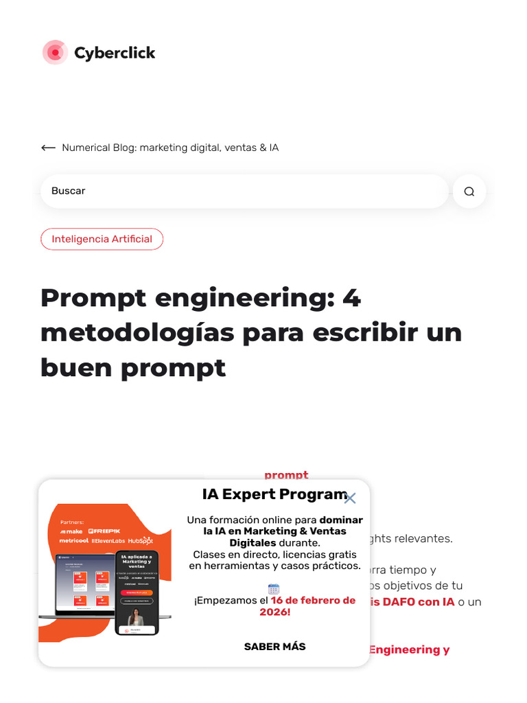 Prompt Engineering - 4 Metodologías para Escribir Un Buen Prompt | PDF ...
