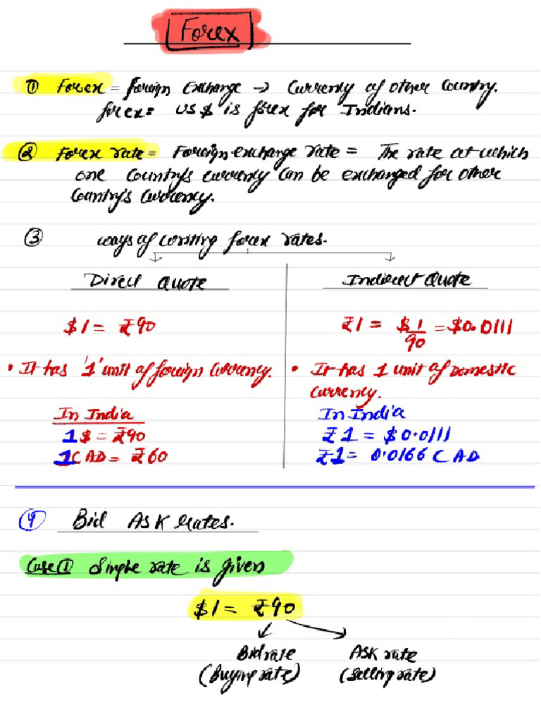 07 Forex Revision Notes by CA Nitin Guru | PDF