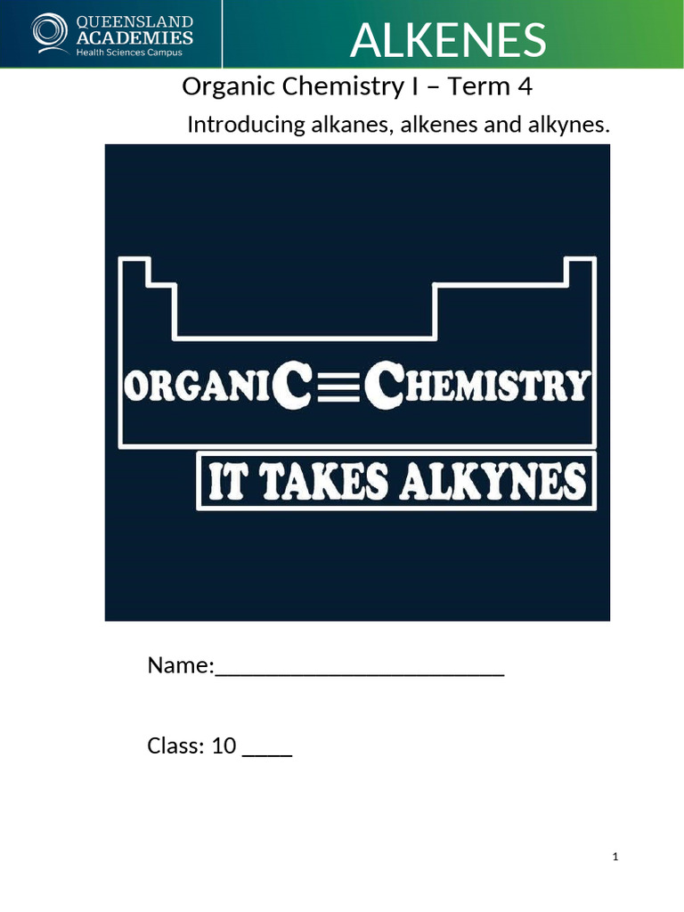 Alkanes, Alkenes & Alkynes | PDF | Isomer | Alkane