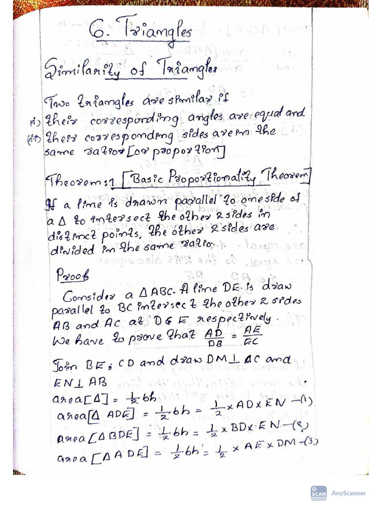 Maths Triangles Full Notes | PDF