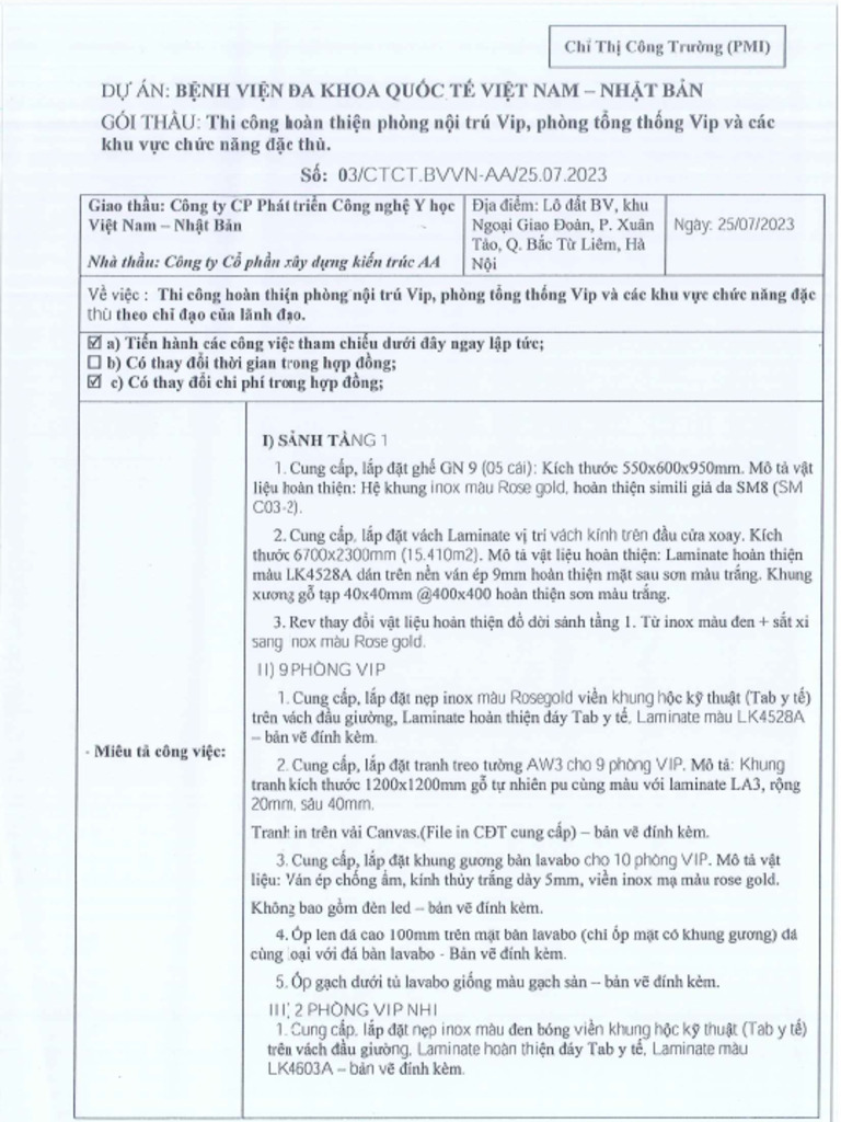 2023.09.09 - Ct22-099 - Ddh Thầu Phụ Giấy Dán Tường - Pmi 03 | PDF