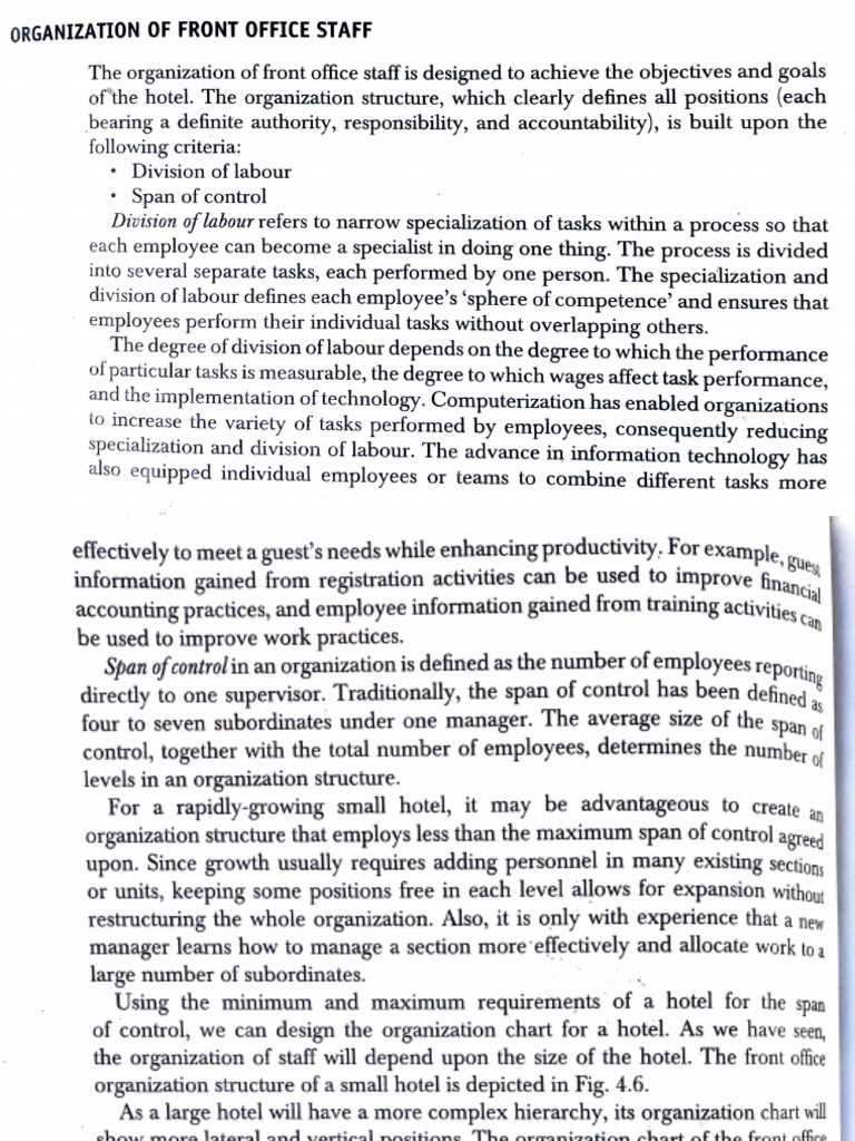Front Office Positions | PDF