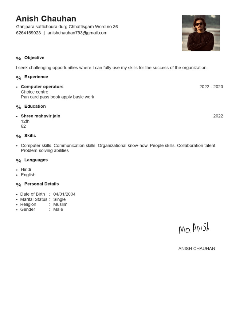 Anish Chauhan - 111225312265070 | PDF
