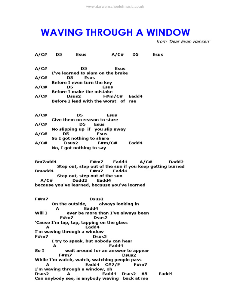 Waving Through A Window | PDF | Musicals | Song Recordings Produced