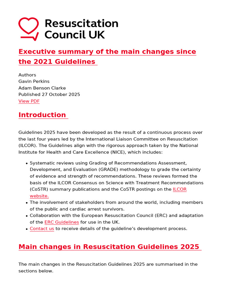 Executive Summary of The Main Changes Since The 2021 Guidelines | PDF ...