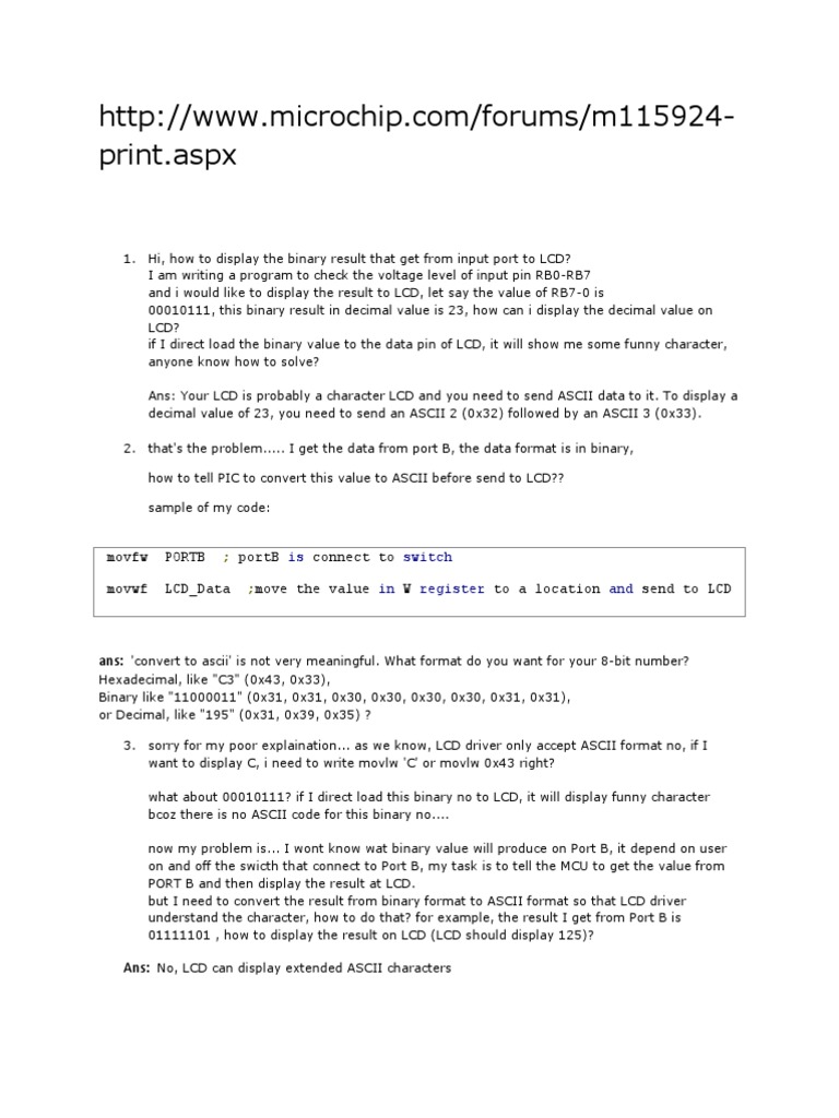 Binary To LCD | PDF | Binary Coded Decimal | Arithmetic
