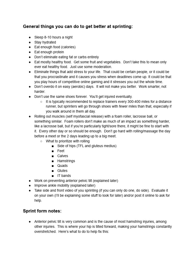 Sprint Training Explained | PDF | Human Leg | Physical Exercise