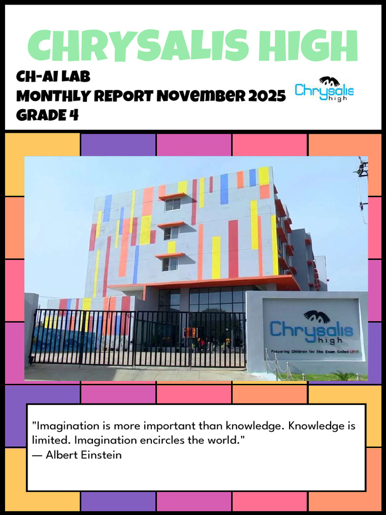 Grade 4-CHH-AI Lab-STEaM Report-November 2025 | PDF | Machines ...