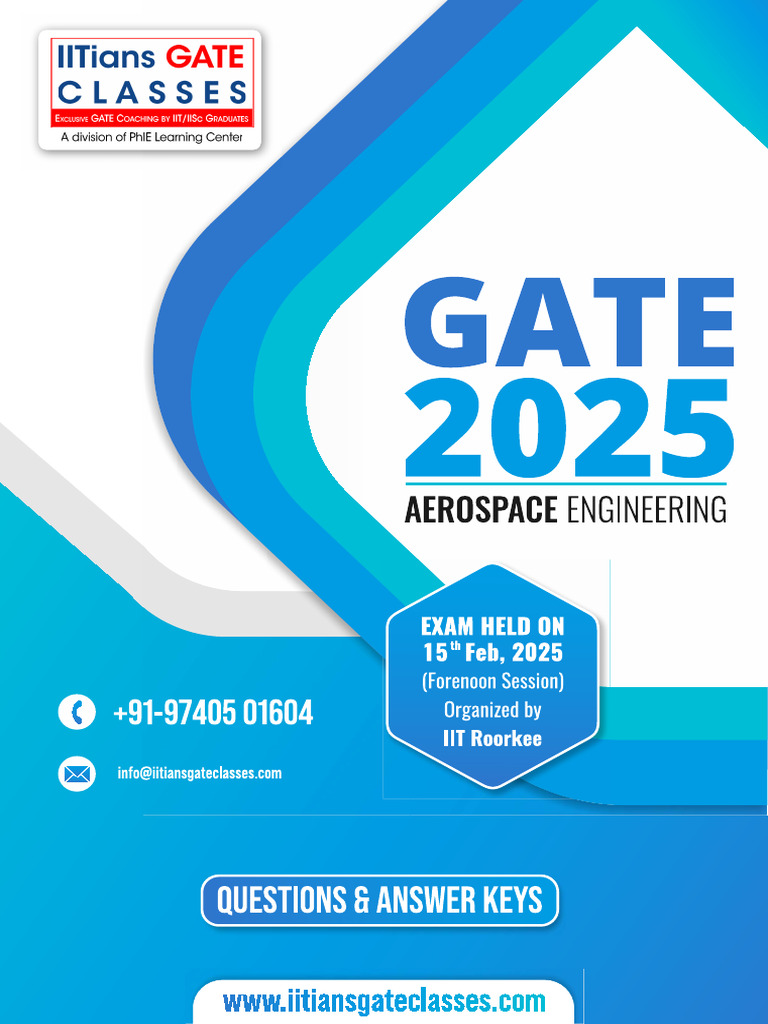 Ae - Gate - 2025 - Question Paper & Answer Keys | PDF