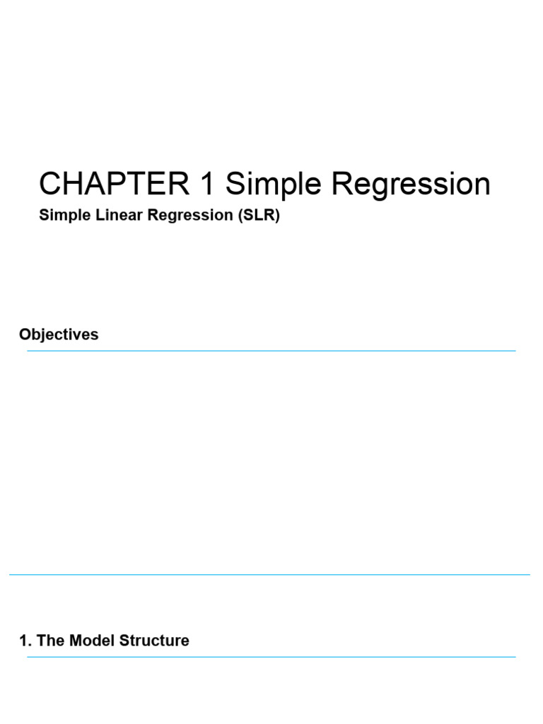 Econometrics Ch1 Simple Regression | PDF | Errors And Residuals | Ordinary Least Squares