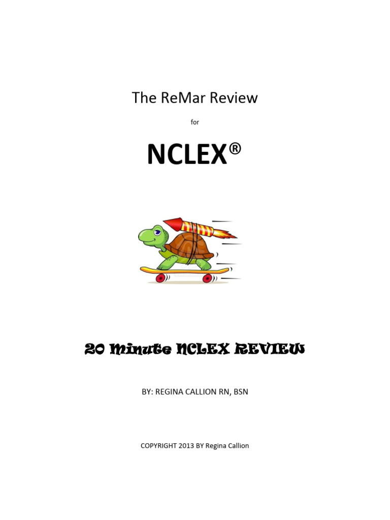 Remar Review 20 Minute Nclex Review | PDF | Gastroesophageal Reflux ...