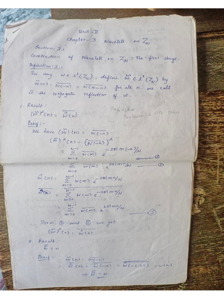 Theory of Wavelet Unit 2 | PDF