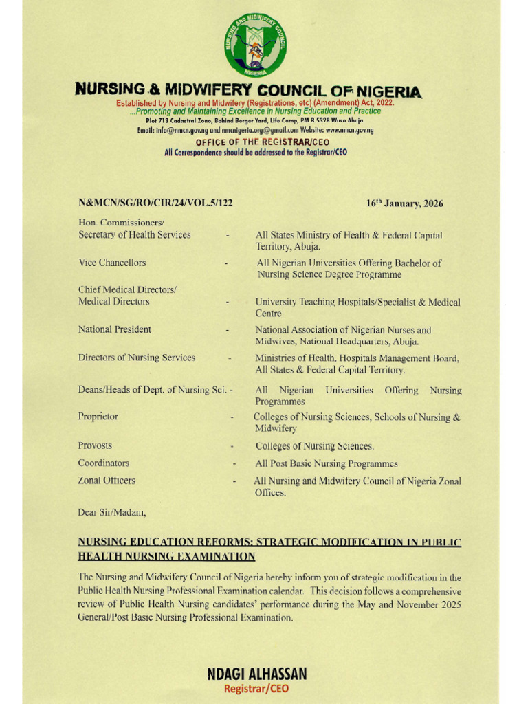 Nursing Education Reform Circular | PDF