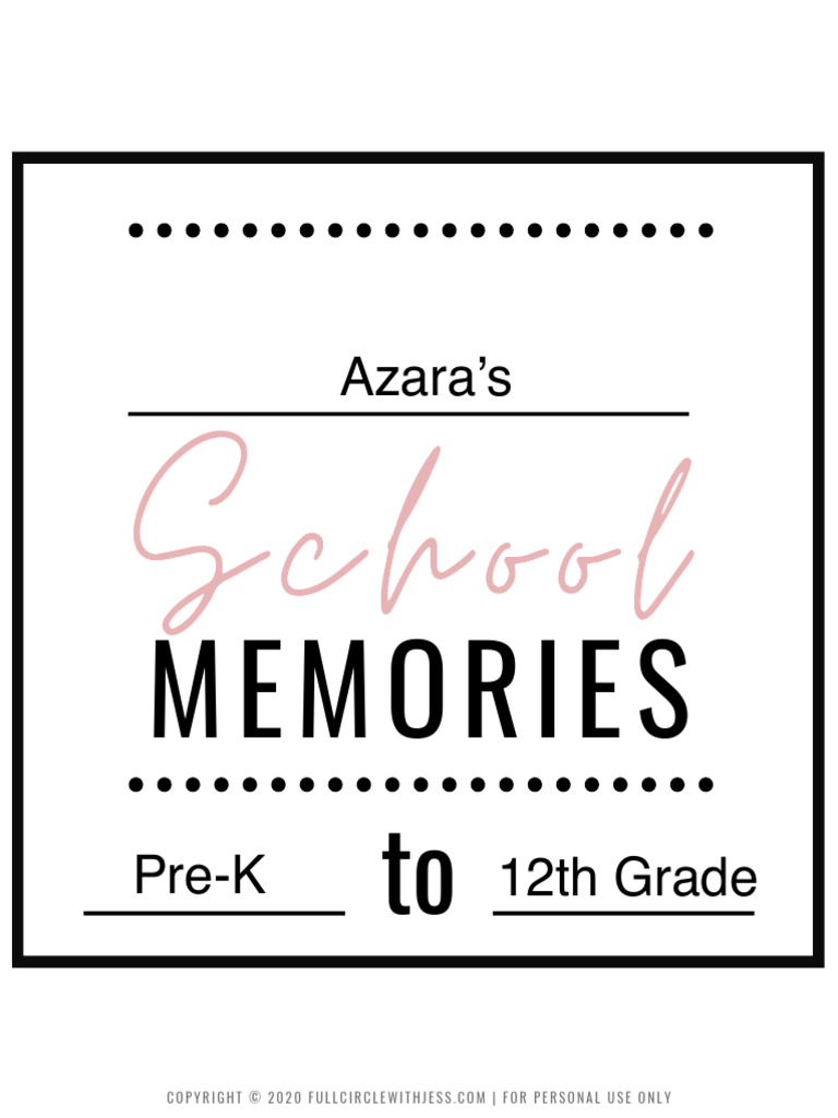 School Bin Front Label PINK Option 2 2 | PDF