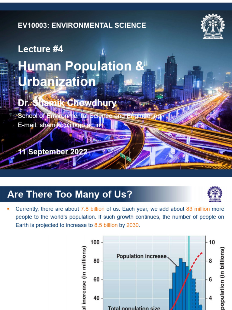 Lecture #4_Human Population & Urbanization | PDF | Urban Sprawl | City