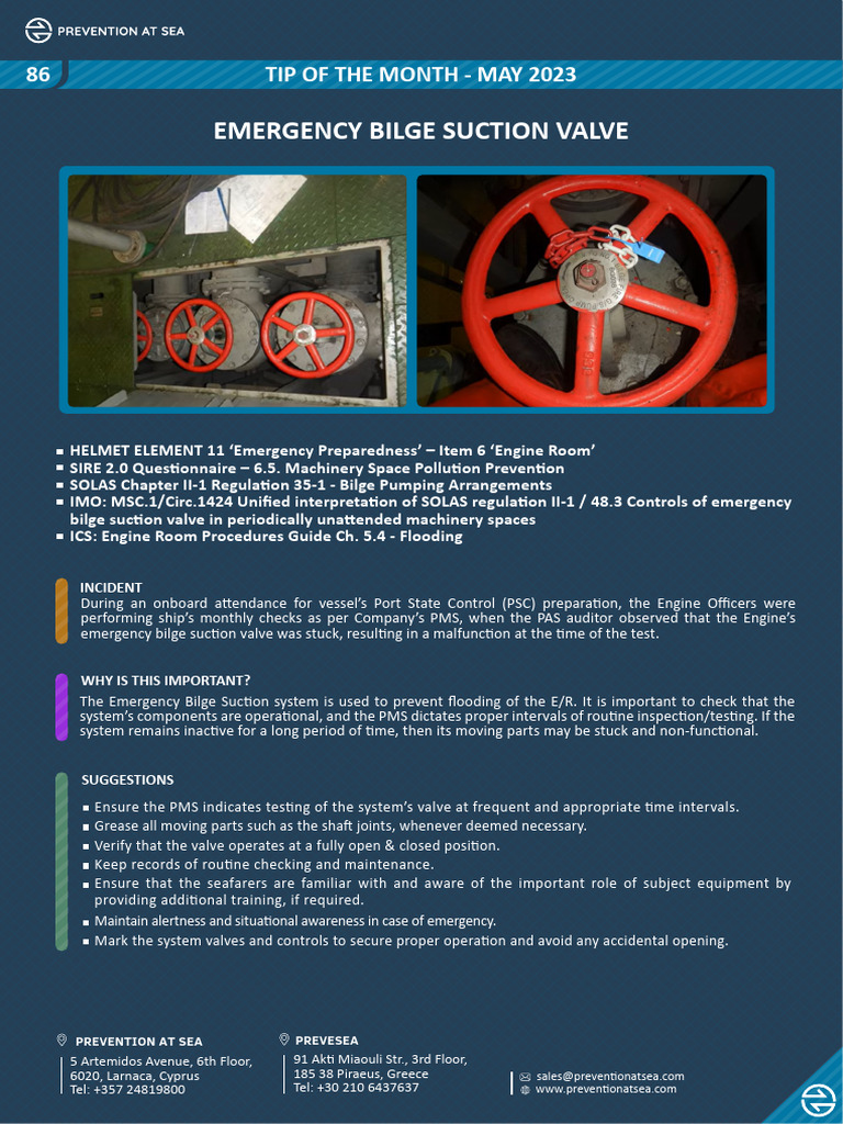 86. Tipofthemonth - May2023 Emergency Bilge Suction Valve | PDF