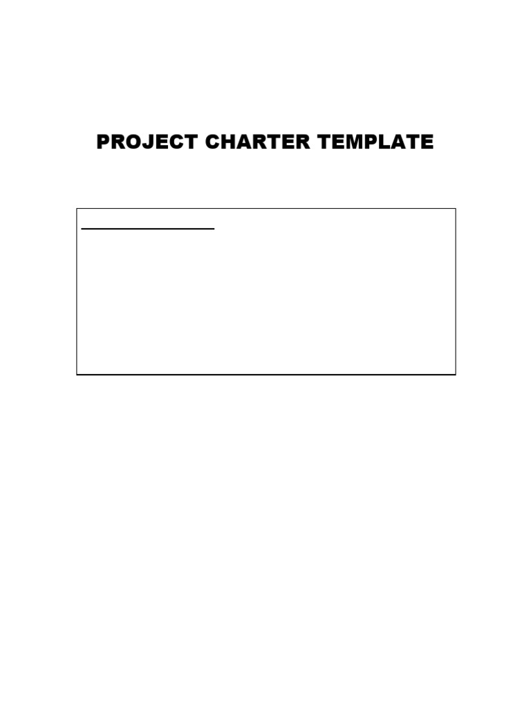 Project Charter Template - Compact Version v1.0 | PDF