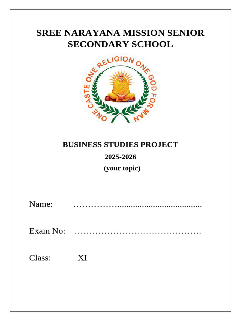 11th Front Sheet - Project | PDF