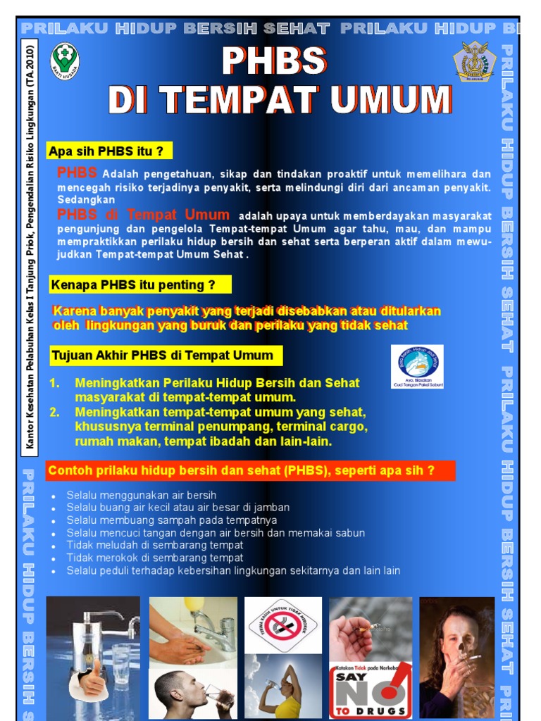 Poster Phbs Di Tempat Umum | PDF | Kesehatan Holistik | Gaya Hidup
