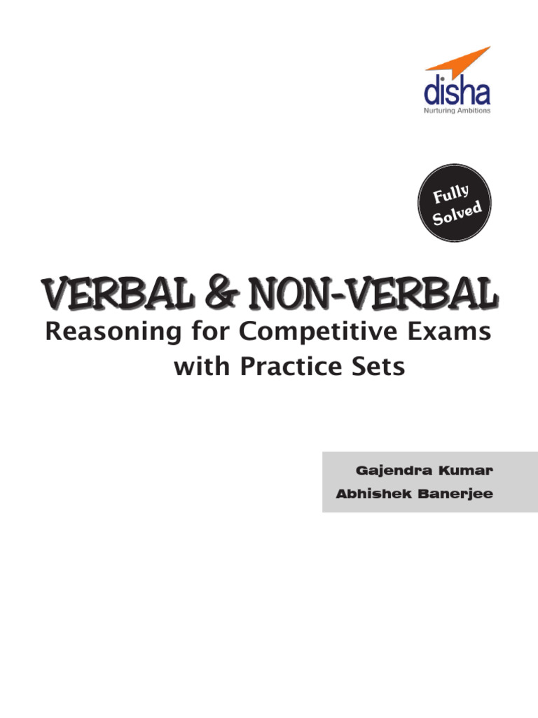 Verbal & Non-Verbal Reasoning for Competitive Exams(LearnGuide.in ...