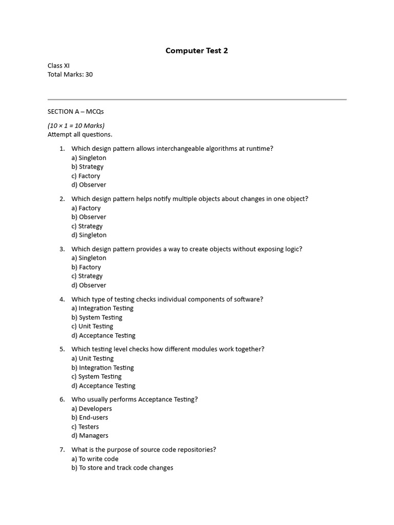 Computer Test 2 | PDF