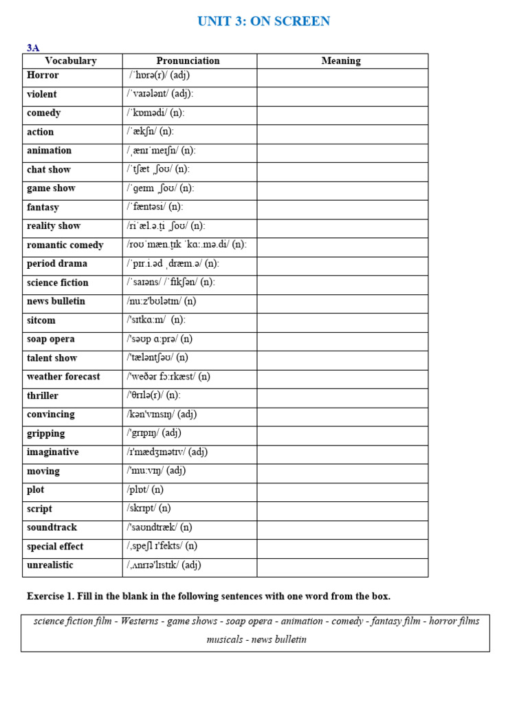 Ta10 Friends Global Unit 3 | PDF