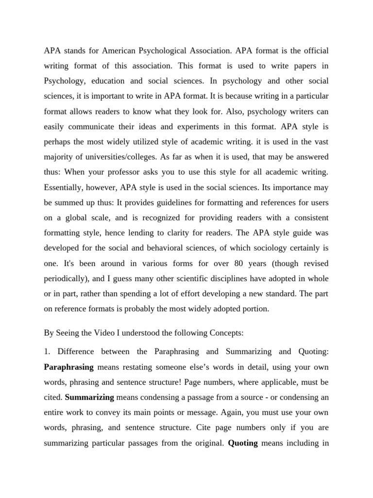 American Psychological Association Venkata Sai Ram | PDF | Apa Style ...