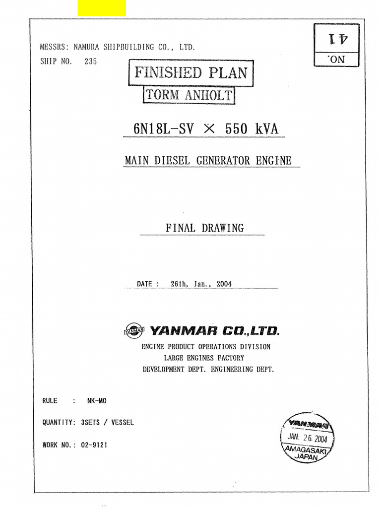 41 - 1-Final DG Electric Diagram | PDF | Cylinder (Engine) | Piston