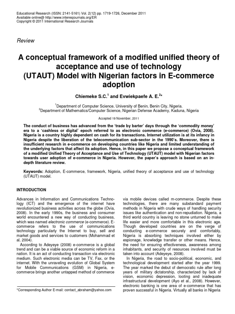 A Conceptual Framework of A Modified Unified Theory of Acceptance and ...