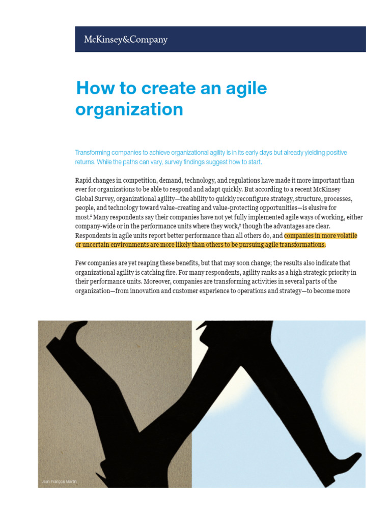 How to Create an Agile Organization | PDF | Leadership | Agile Software ...