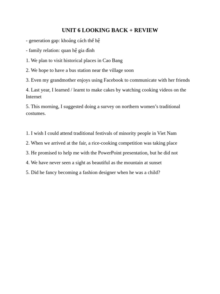 15.12 - Unit 6 Looking Back + Review | PDF
