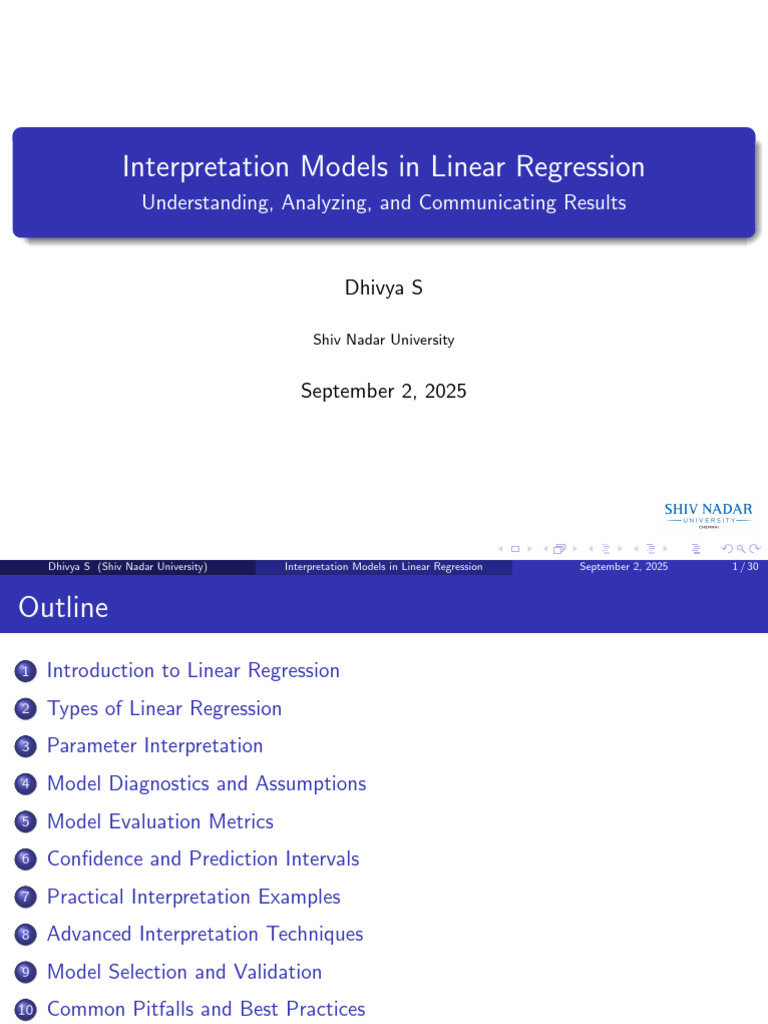 Interpretation Models in Linear Regression - Understanding, Analyzing ...