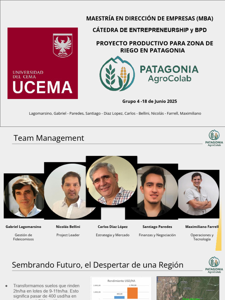 Patagonia AgroColab - Trabajo Final G4 (1) | PDF | Inversiones | Economias