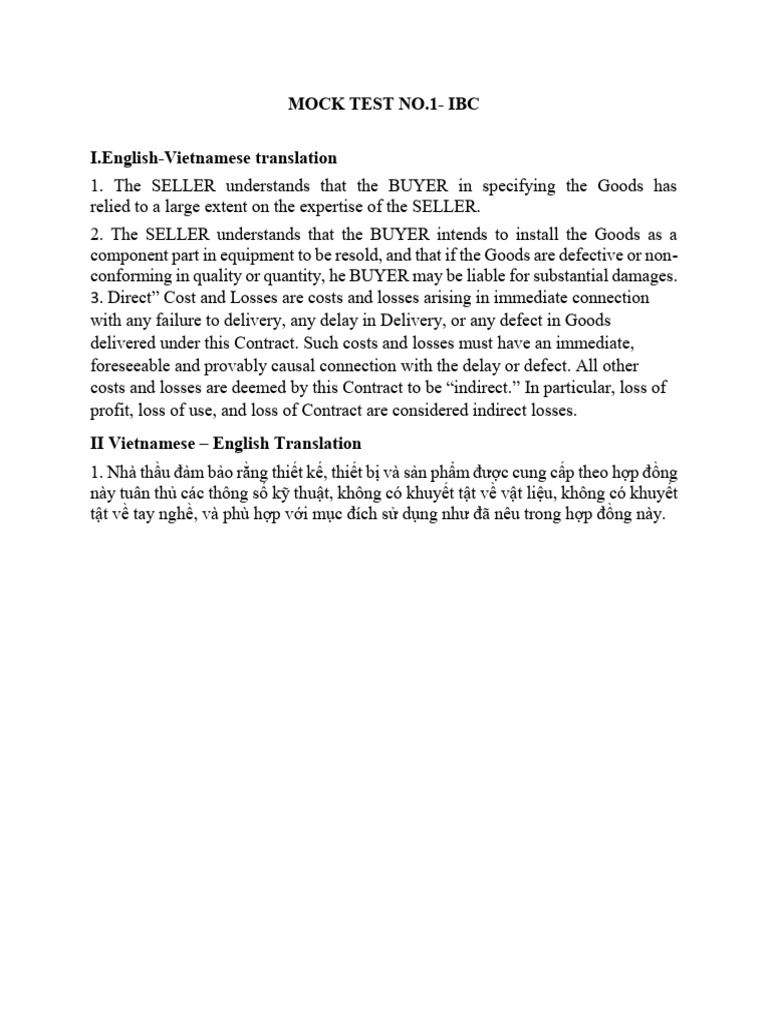 Mock Test No1- Ibc | PDF