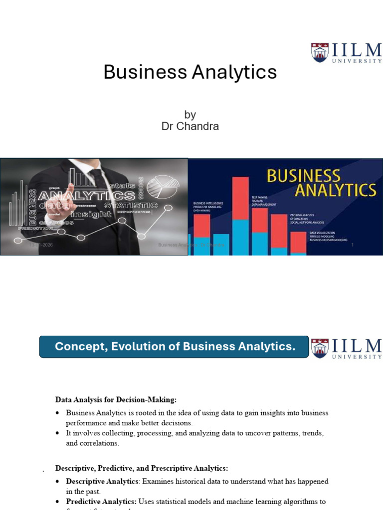 BA Inroduction and Application | PDF | Analytics | Predictive Analytics